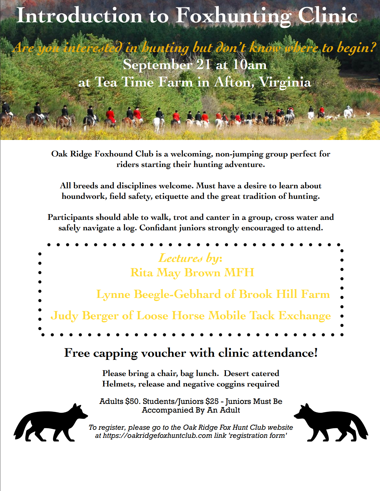 oakridgefoxhuntclub | Established in 1887 and reestablished in 1993